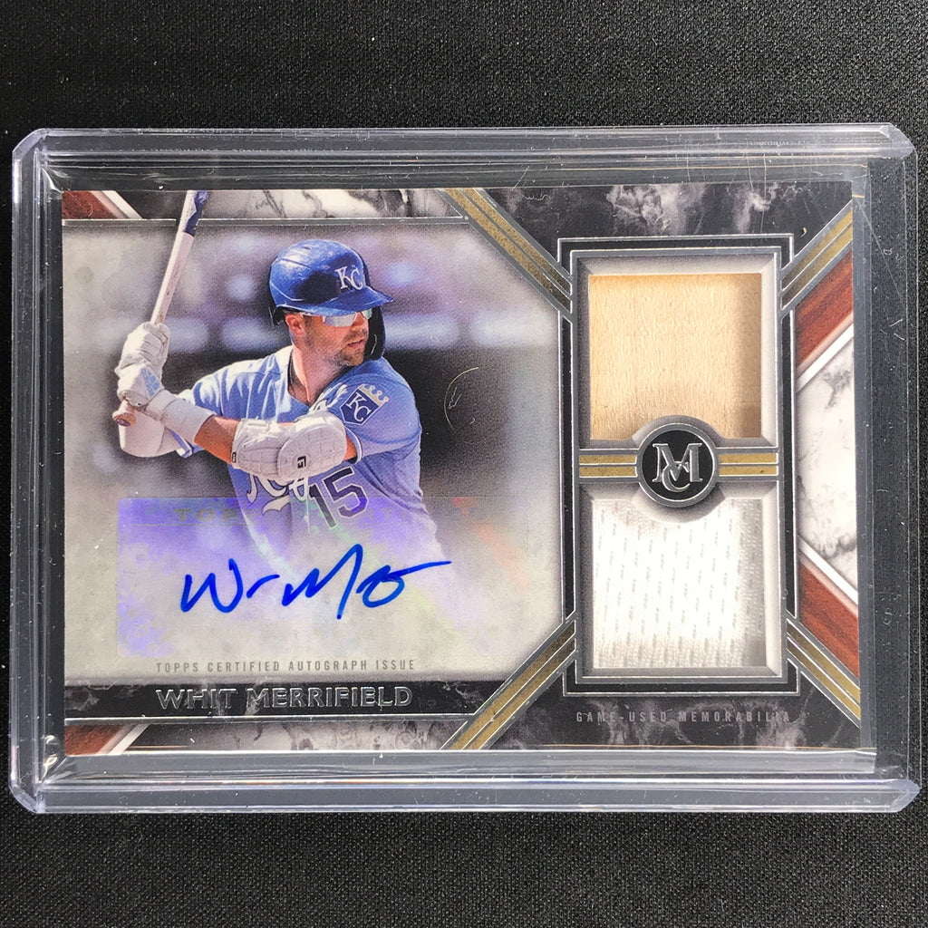 2022 Museum Collection Whit Merrifield Signature Swatch Dual Relic Aut ...
