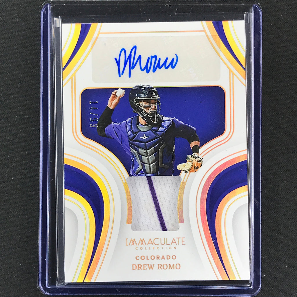 2023 Immaculate Mlb Drew Romo Materials Signatures Relic Auto 14/99 ...