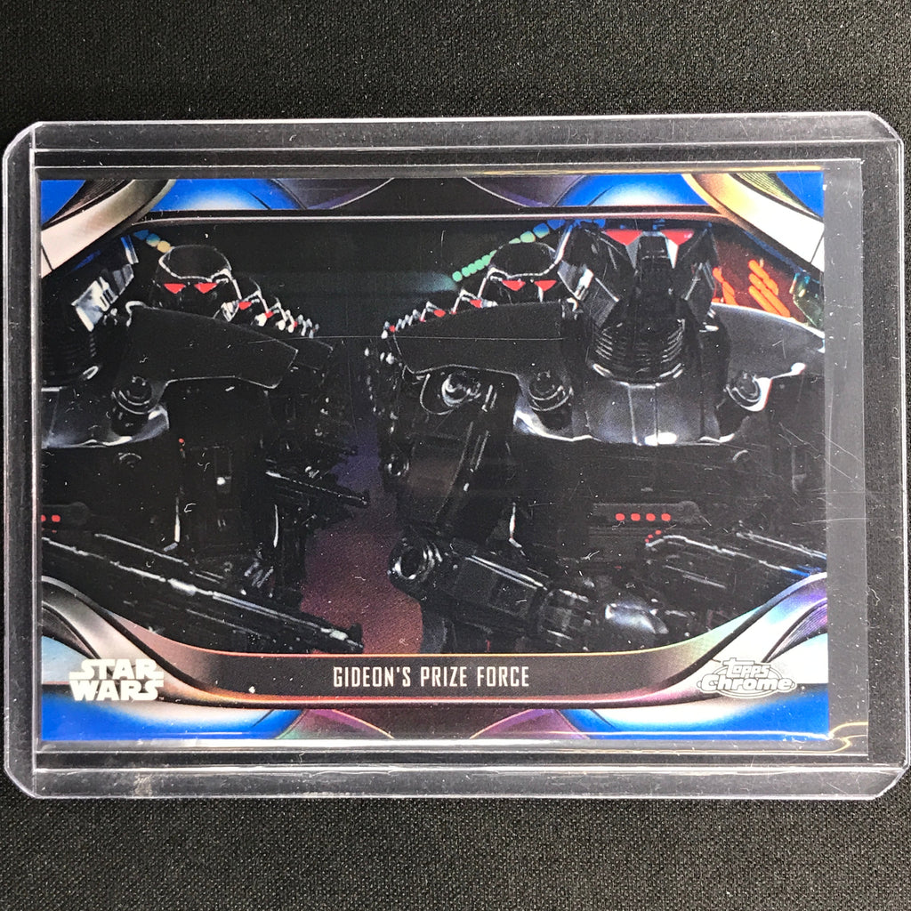 2022 Chrome Star Wars Mandalorian Beskar Gideons Prize Force Blue 90/9 ...