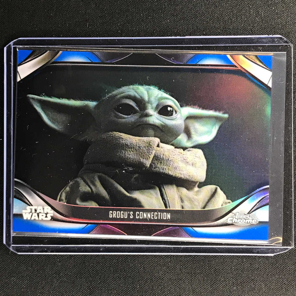 2022 Chrome Star Wars Mandalorian Beskar Grogus Connection Blue 66/99 ...