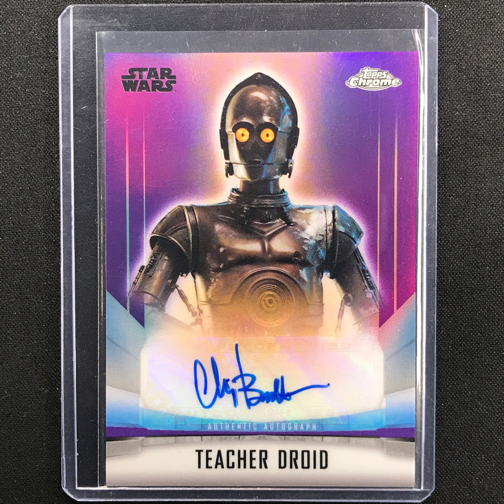 2022 Chrome Star Wars Mandalorian Beskar Chris Bartlett Teacher Droid ...