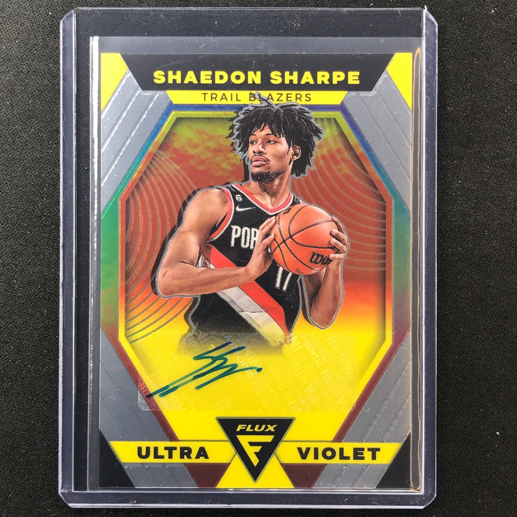 2022-23 Flux Shaedon Sharpe Ultraviolet Signatures Rookie Auto Base No ...