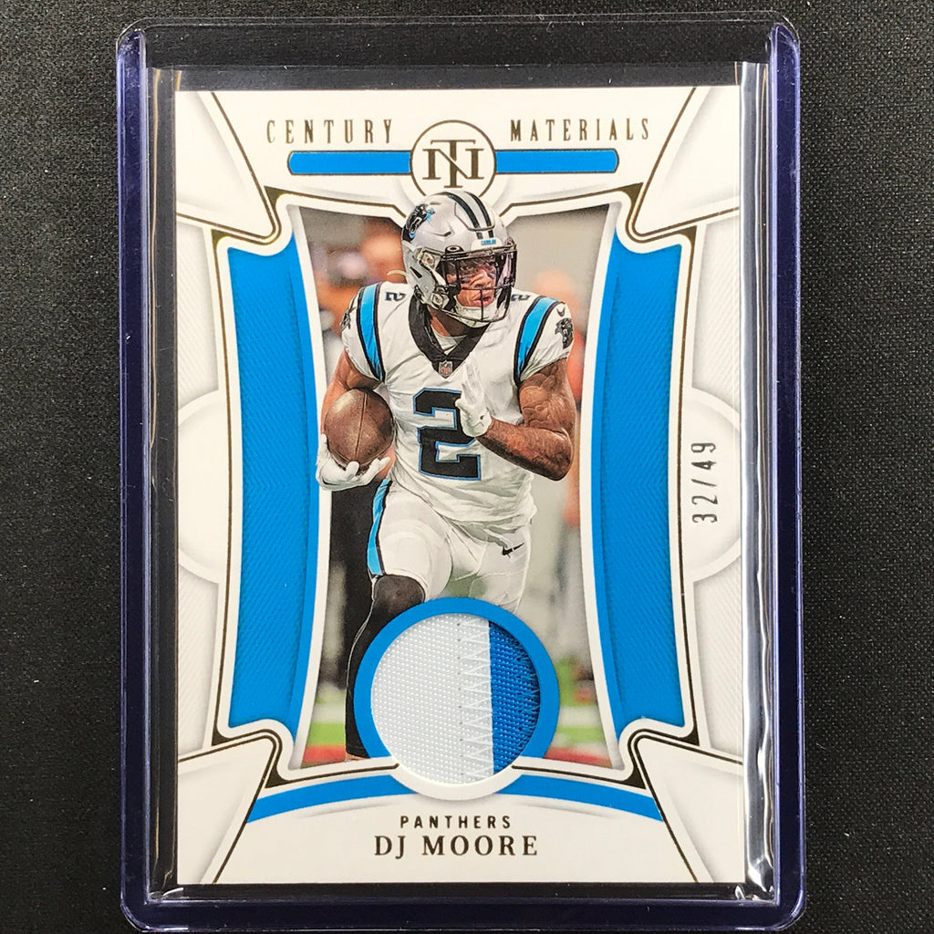 2022 National Treasures DJ MOORE Century Materials Relic Patch Gold 32 ...