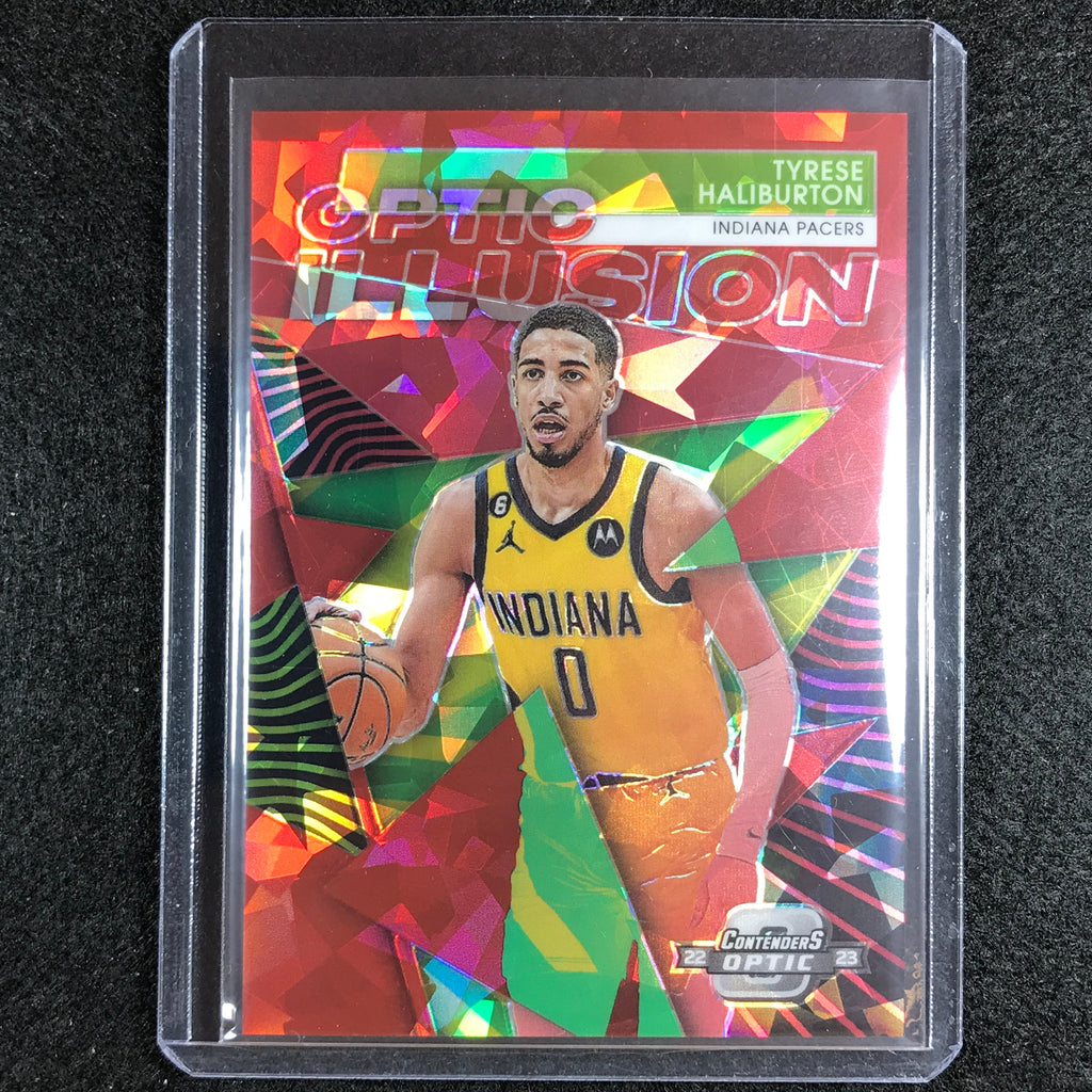 2022-23 Contenders Optic Tyrese Haliburton Optic Illusion Red Cracked ...