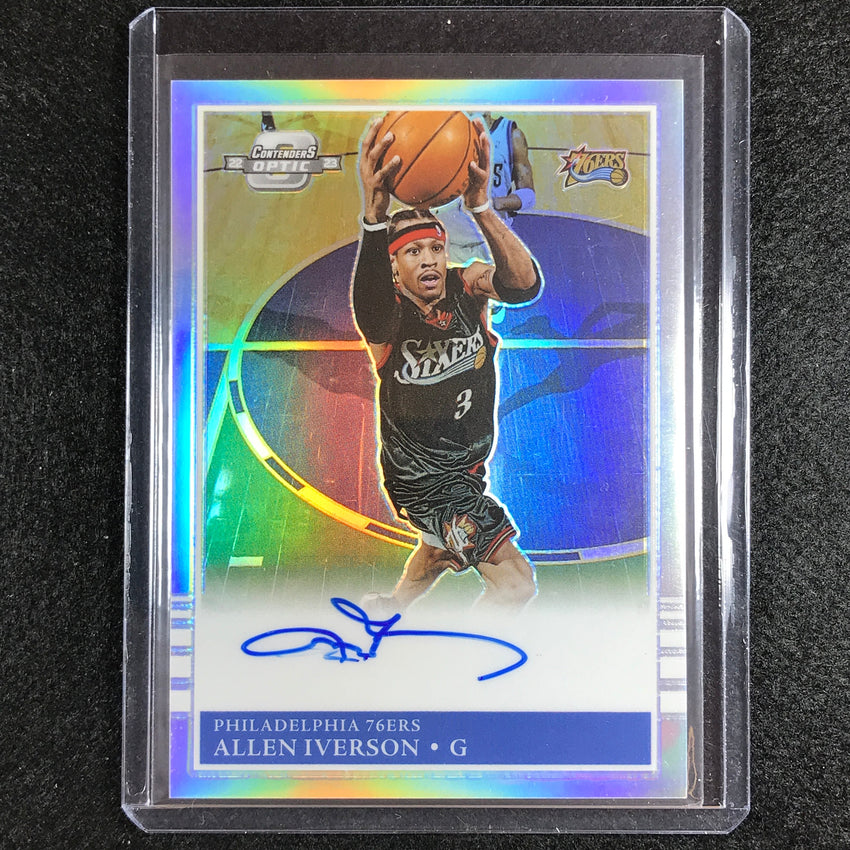 2022-23 Contenders Optic Allen Iverson 1985 Tribute Auto Silver Prizm ...