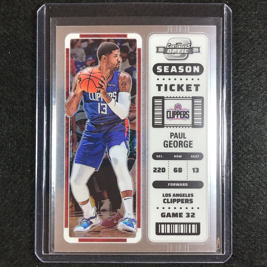 2022-23 Contenders Optic PAUL GEORGE Season Ticket Base #97 – Cherry ...