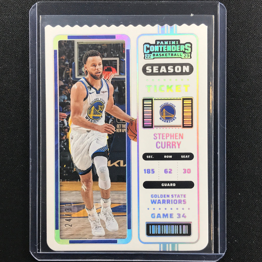 2022-23 Contenders Stephen Curry Season Ticket Stub 24/30 – Cherry ...