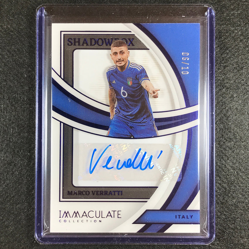 2022-23 Immaculate Marco Verratti Shadowbox Signature Acetate Auto Sap ...