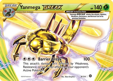 Yanmega Break - 8/114 - Break Ultra Rare Steam Siege – Cherry Collectables