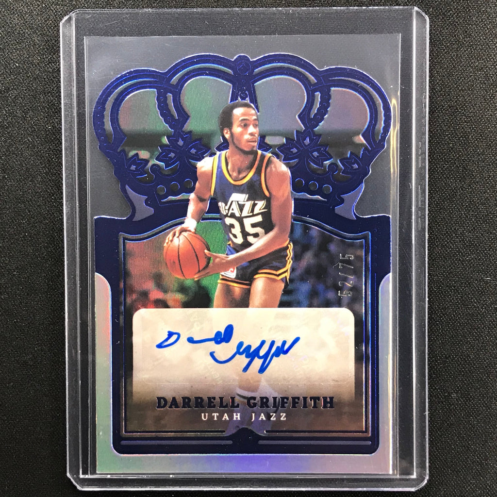2021-22 Crown Royale Darrell Griffith Crown Autographs Die-cut Blue 52 ...