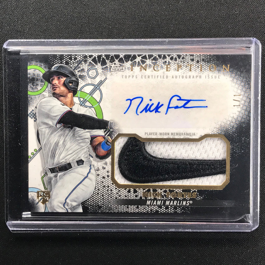 2022 Inception Nick Fortes Autograph Patch Rookie Black Nike Swoosh 1 ...