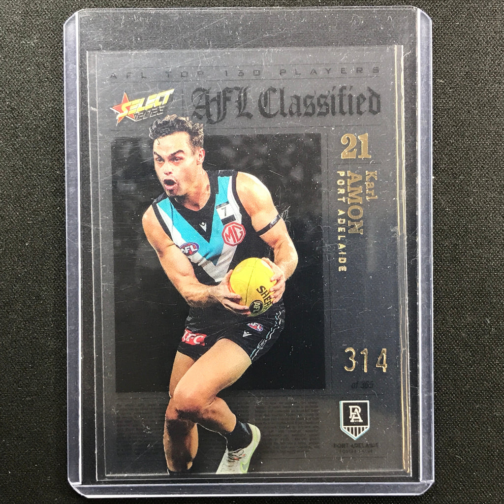 2023 Footy Stars Karl Amon Afl Classified No 21 314/365 – Cherry ...