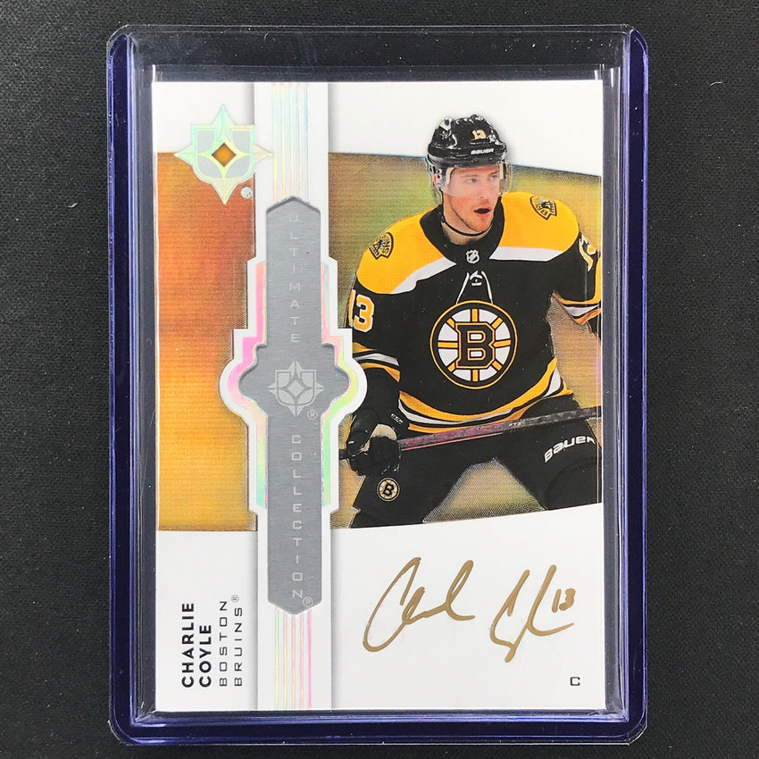 2021-22 Ultimate Collection Charlie Coyle Ultimate Emblems Auto Base N ...