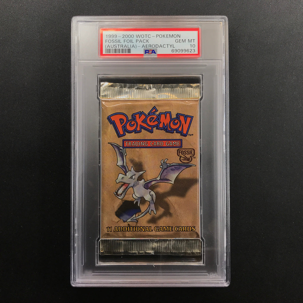 Psa 10 1999-2000 Pokemon Fossil Red Logo Australia Exclusive Booster P ...
