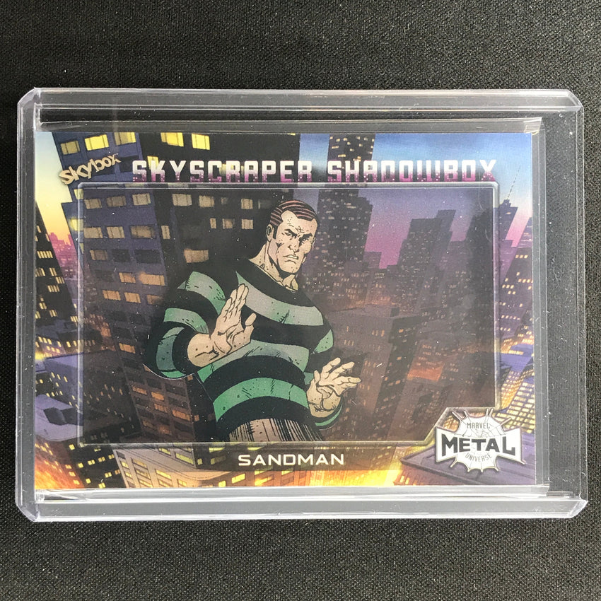 2021-2022 Marvel Spider-Man Metal Universe SANDMAN Skyscraper Shadowbo ...