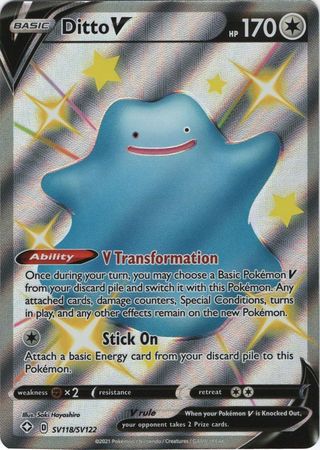 Ditto V - Sv118/sv122 - Shiny Ultra Rare Shining Fates – Cherry ...