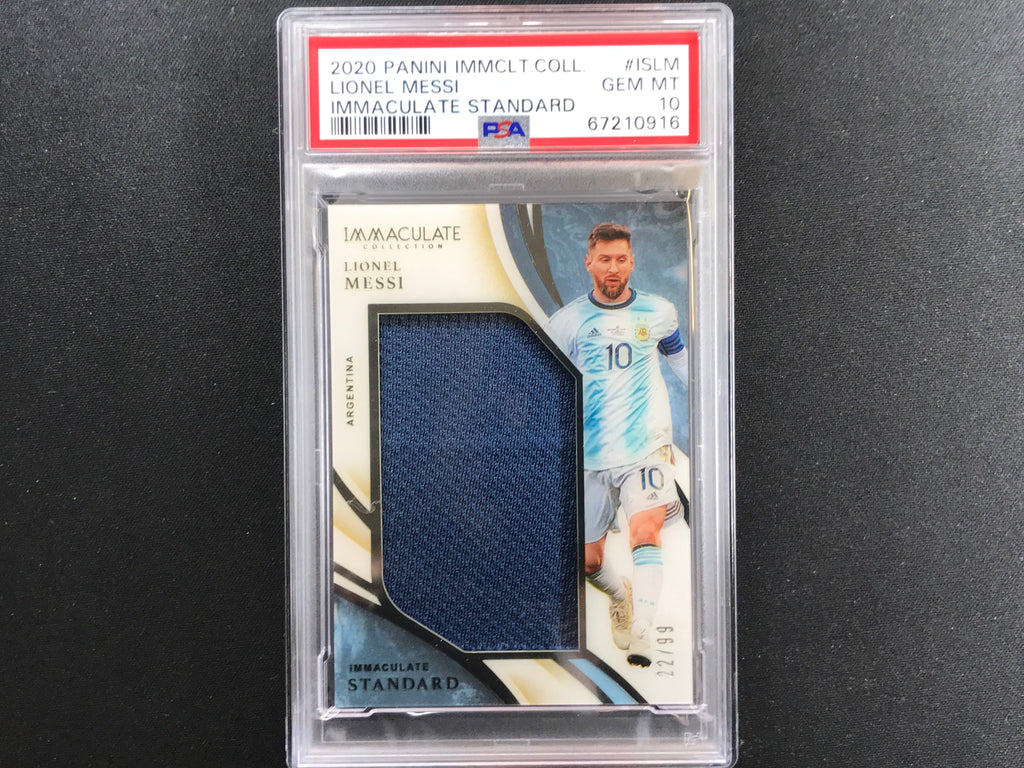 2020-21 Immaculate Lionel Messi Standard Jumbo Relic Jersey 22/99 Psa ...