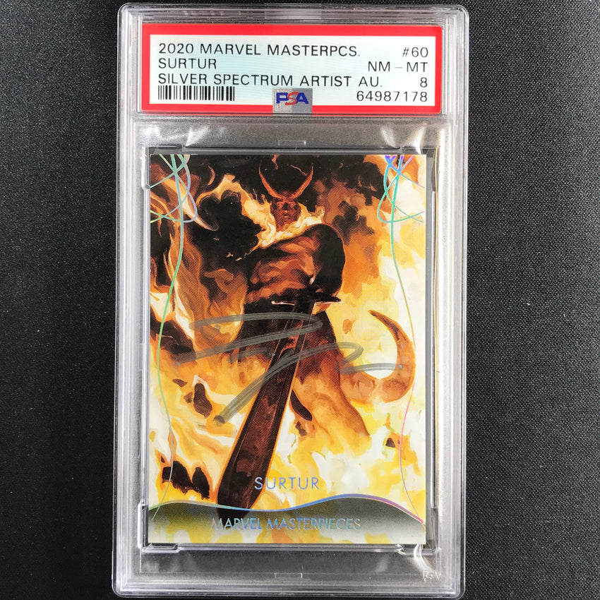 2020 Marvel Masterpieces Surtur Silver Spectrum Auto Dave Palumbo 2/10 ...