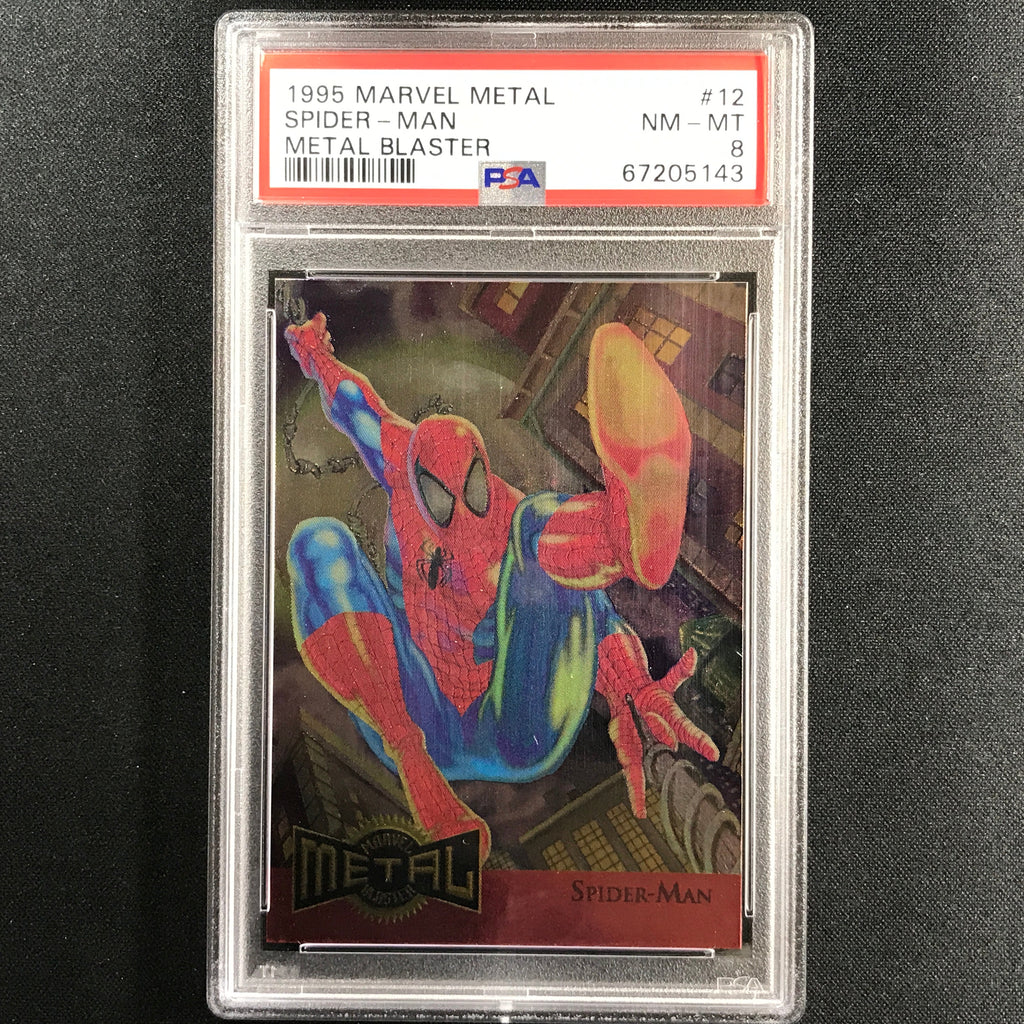 1995 Marvel Metal Spider-man Metal Blaster No 12 Psa 8 143 – Cherry ...