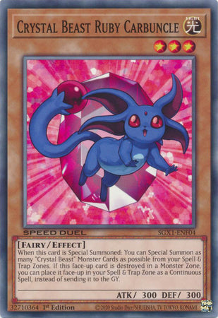 Playset 3 3x Crystal Beast Ruby Carbuncle - Sgx1-enf04 - Common 1st Ed ...