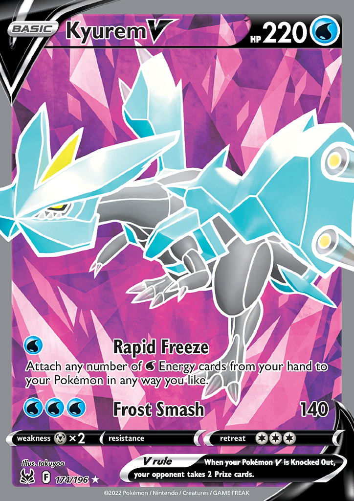 FULL ART Kyurem V - 174/196 - Ultra Rare Lost Origin – Cherry Collectables