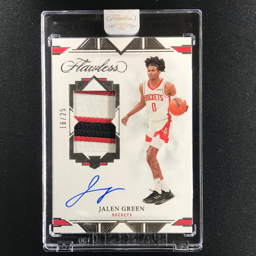 2021-22 Flawless Jalen Green Signature Prime Rookie Patch Auto Silver ...