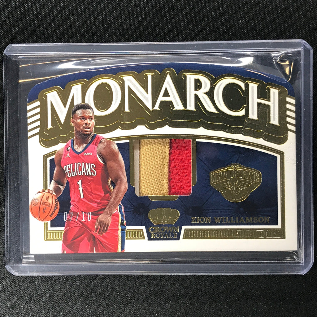 2022-23 Crown Royale Zion Williamson Monarch Memorabilia Patch Prime G ...