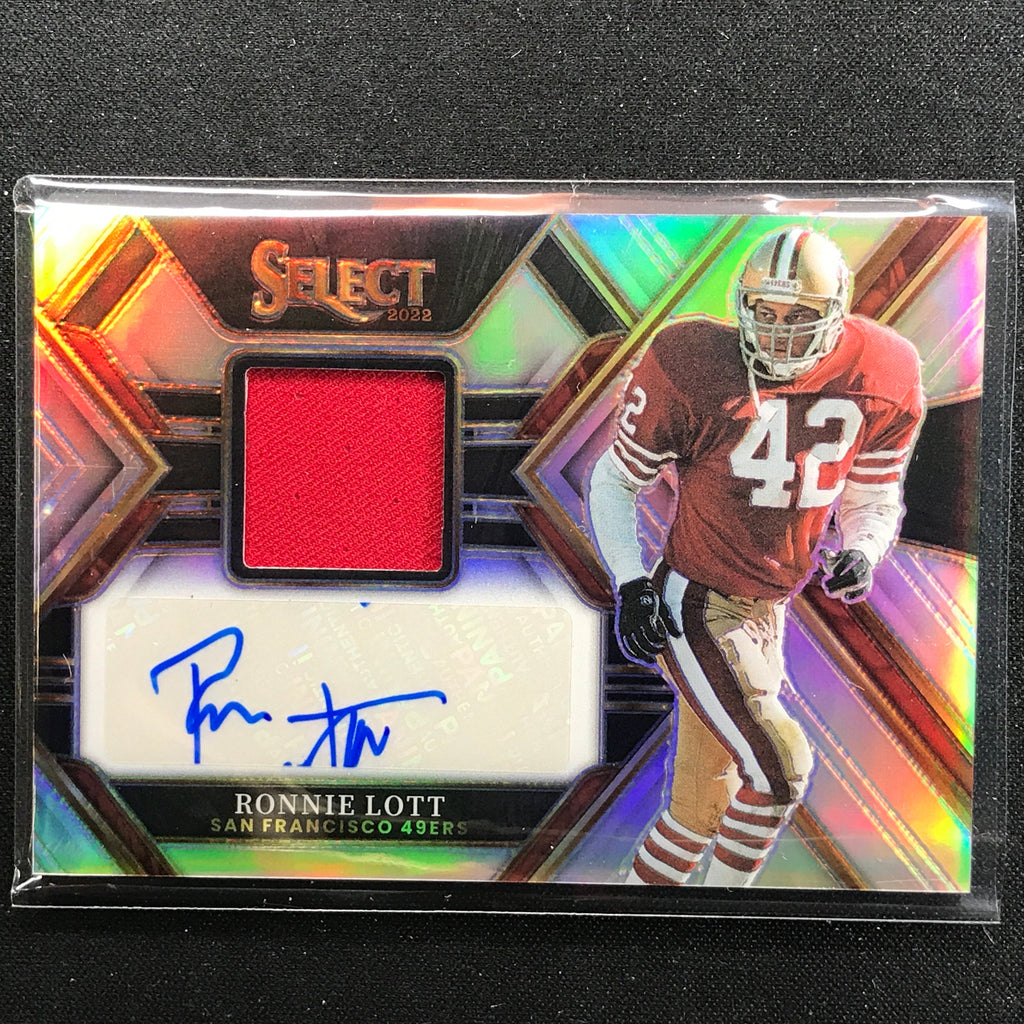 2022 Select Ronnie Lott Signatures Memorabilia Jersey Auto Silver Priz ...