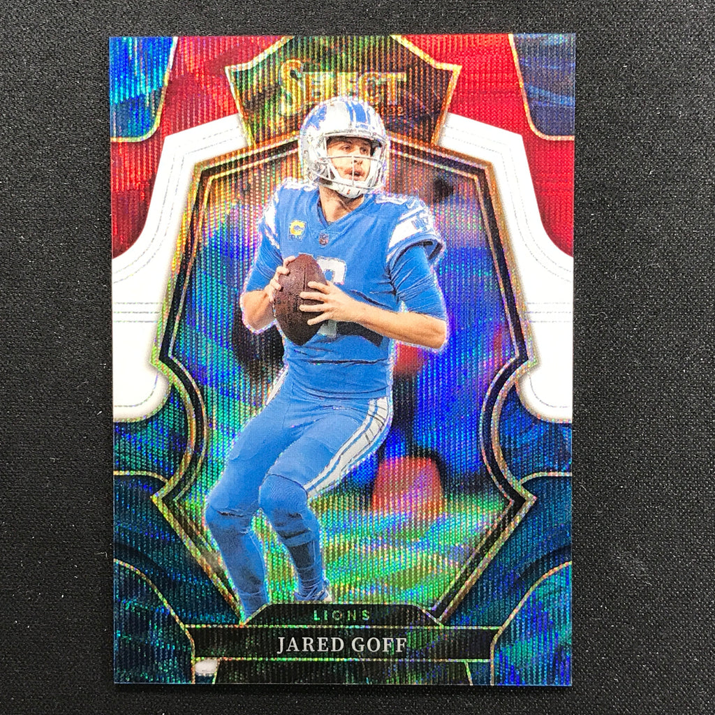 2022 Select Jared Goff Premier Level Tri-color /199 No 134 – Cherry ...