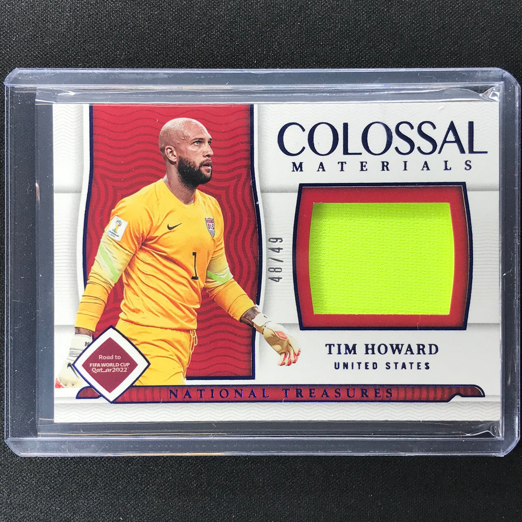 2022 National Treasures World Cup Qatar Tim Howard Colossal Material R ...
