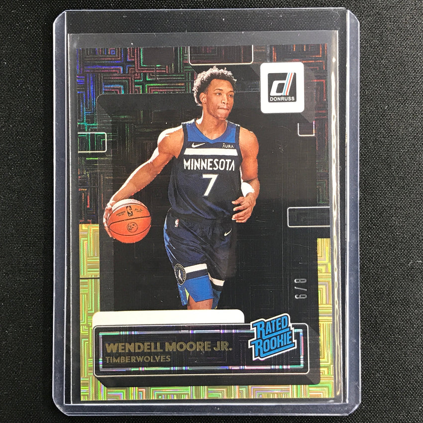 2022-23 Donruss Wendell Moore Jr. Rated Rookie Choice Infinite Black G ...