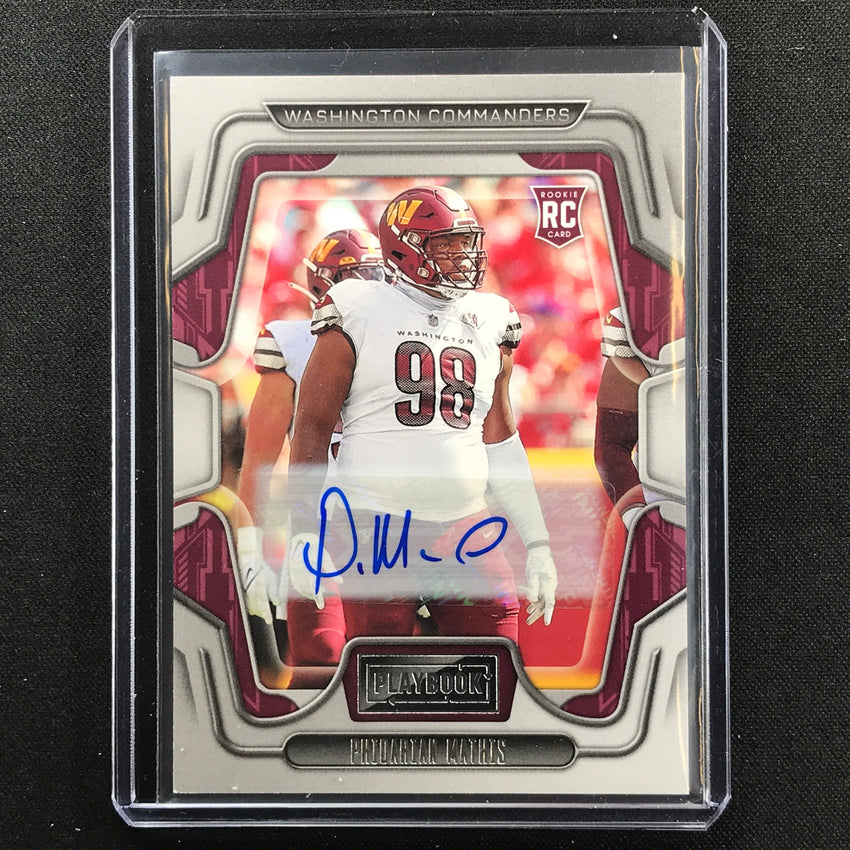 2022 Playbook PHIDARIAN MATHIS Base Rookie Signatures Auto Silver #197 ...