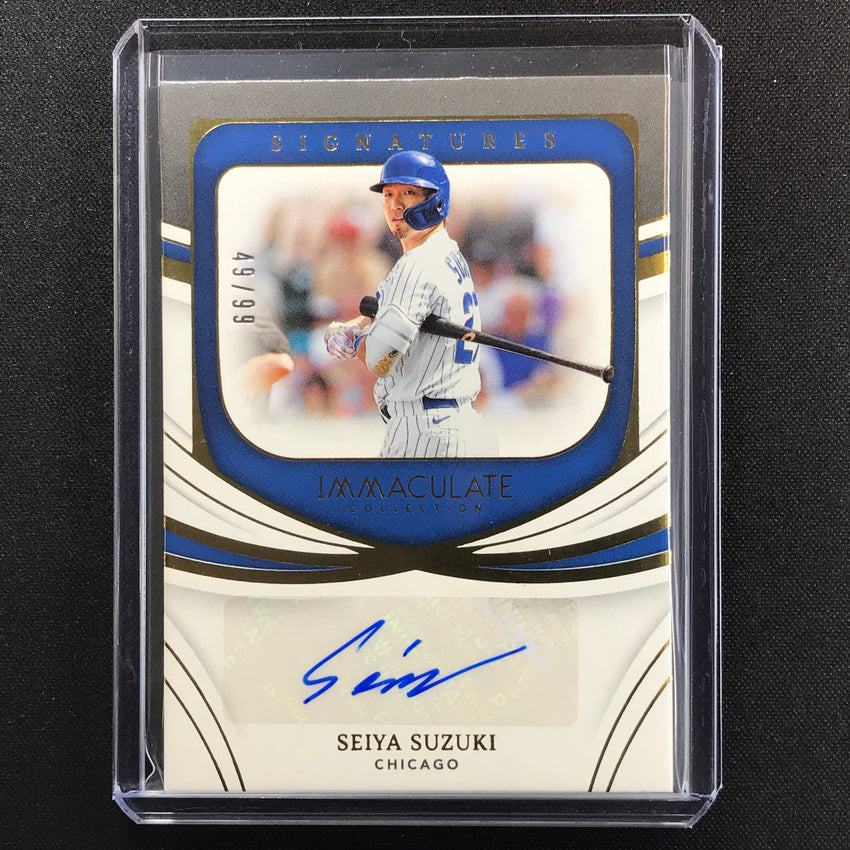 2022 Immaculate Seiya Suzuki Signatures Auto 49/99 – Cherry Collectables