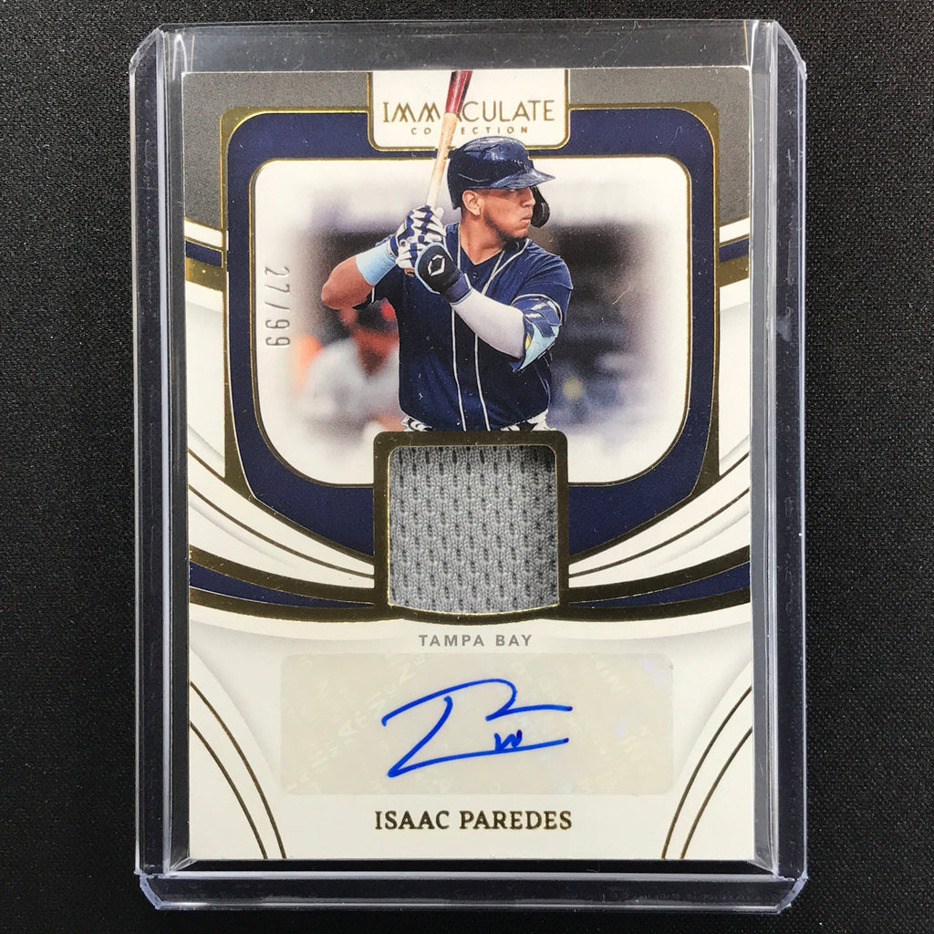 2022 Immaculate Isaac Paredes Material Signatures Relic Auto 27/99 ...