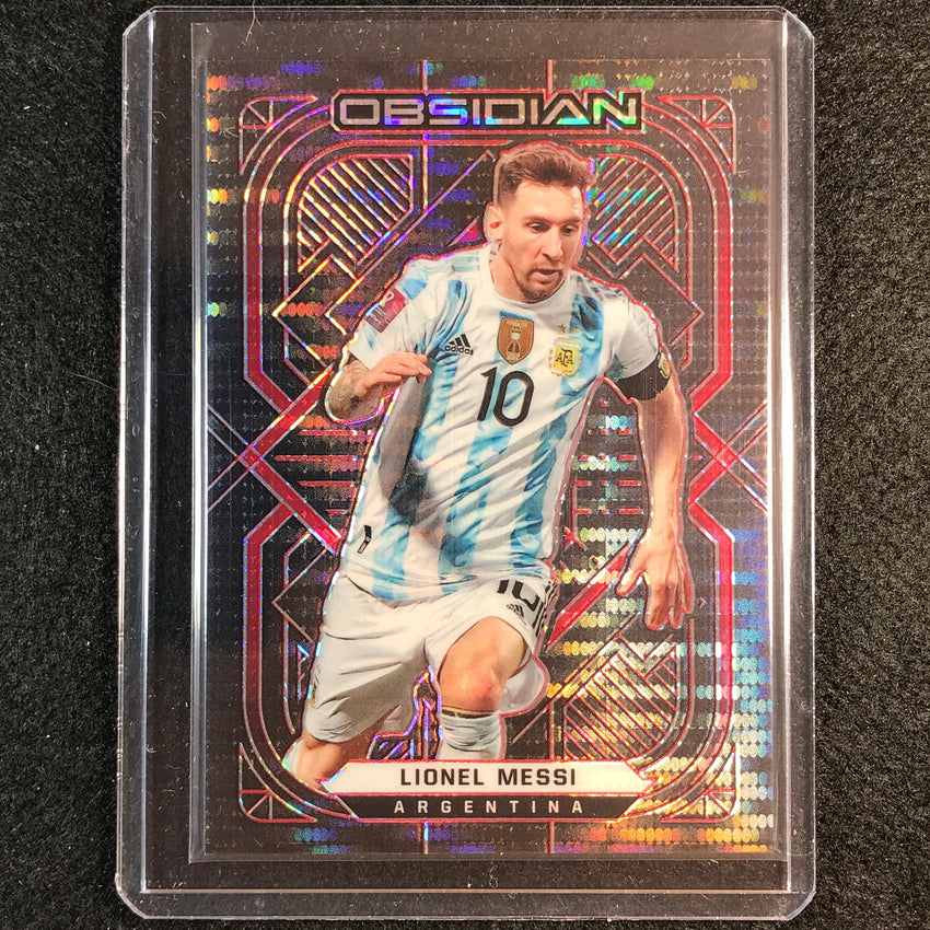 2021-22 Obsidian Lionel Messi Base Electric Etch Red Pulsar 17/26 ...