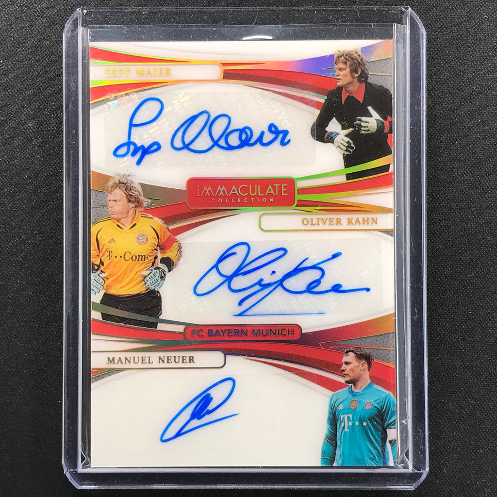 2021 Immaculate Sepp Maier Oliver Kahn Manuel Neuer Triple Auto Holo G ...
