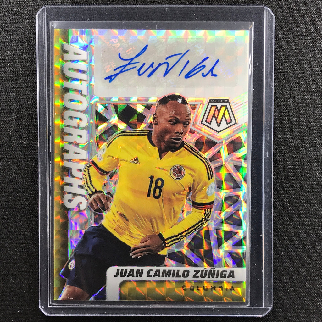 2021-22 Mosaic Fifa World Cup Qatar Juan Camilo Zuniga Autographs Silv ...