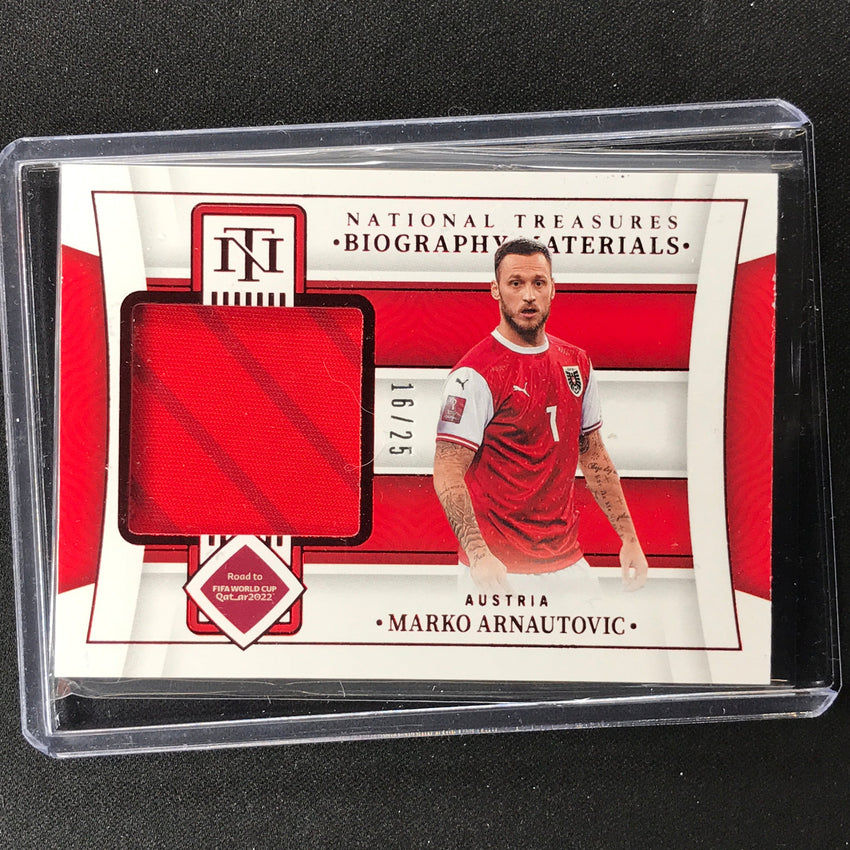 2022 National Treasures World Cup Qatar Marko Arnautovic Biography Rel ...