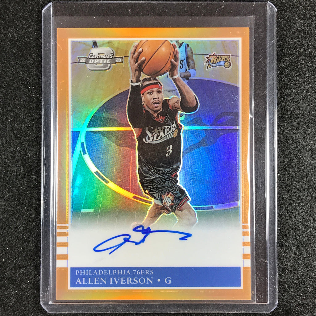 2022-23 Contenders Optic Allen Iverson 1985 Tribute Auto Orange 14/15 ...
