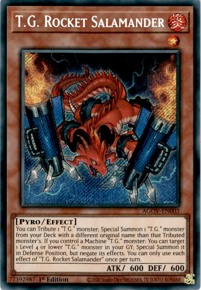T.g. Rocket Salamander - Agov-en003 - Secret Rare 1st Edition – Cherry ...