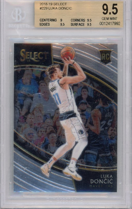 2018-19 Select Luka Doncic Courtside Base Rookie No 229 Bgs 9.5 992 ...