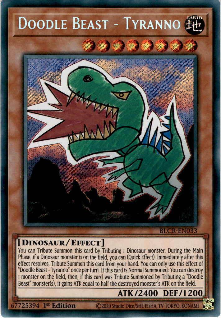 Doodle Beast - Tyranno - Blcr-en033 - Secret Rare 1st Edition – Cherry ...
