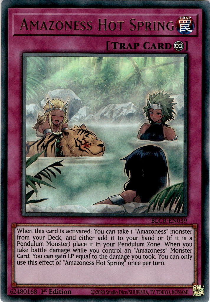 Amazoness Hot Spring - Blcr-en039 - Ultra Rare 1st Edition – Cherry ...