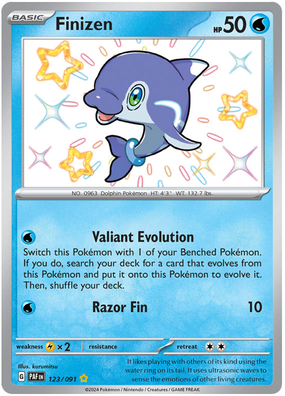 123/091 - Finizen - Shiny Rare Paldean Fates – Cherry Collectables