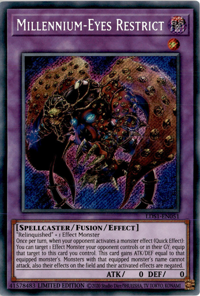 Us Print Millennium-eyes Restrict - Lds1-en051 - Secret Rare Limited E ...
