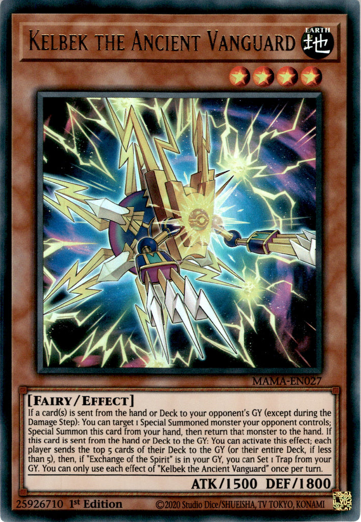 Kelbek The Ancient Vanguard - MAMA-EN027 - Ultra Rare 1st Edition ...