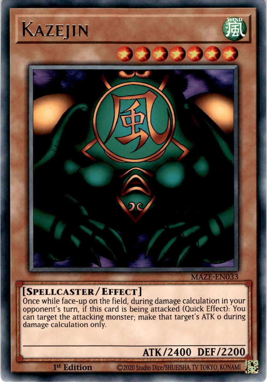 Playset 3 3x Kazejin - Maze-en033 - Rare 1st Edition – Cherry Collectables