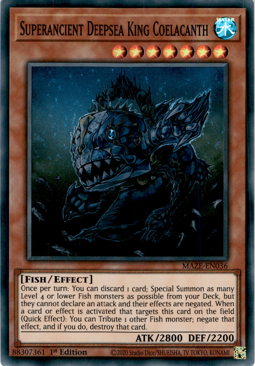 Superancient Deepsea King Coelacanth - Maze-en036 - Super Rare 1st Edi ...