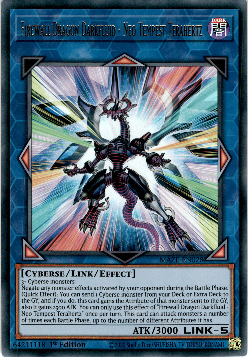 Firewall Dragon Darkfluid - Neo Tempest Terahertz - Maze-en028 - Ultra – Cherry Collectables