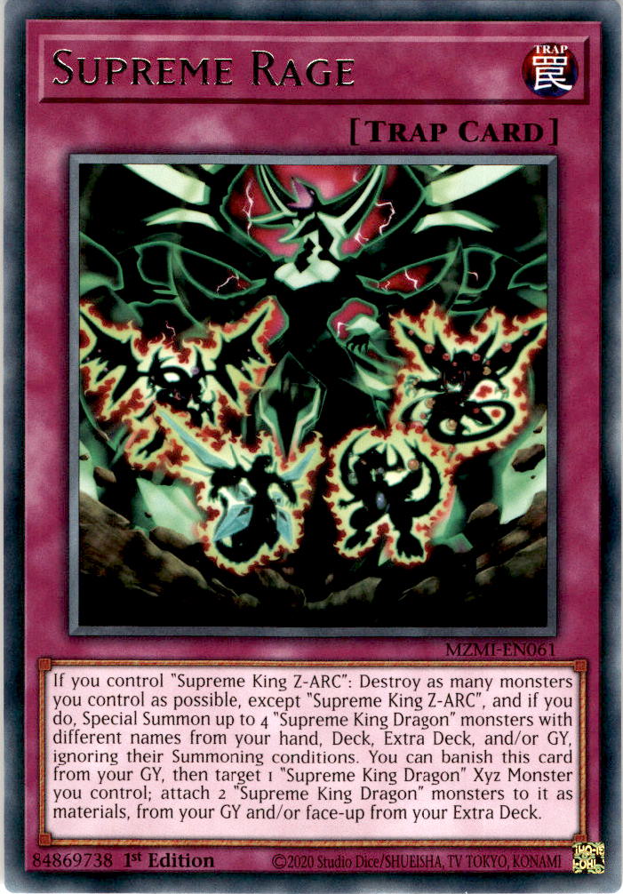 Playset 3 3x Supreme Rage - Mzmi-en061 - Rare 1st Edition – Cherry ...